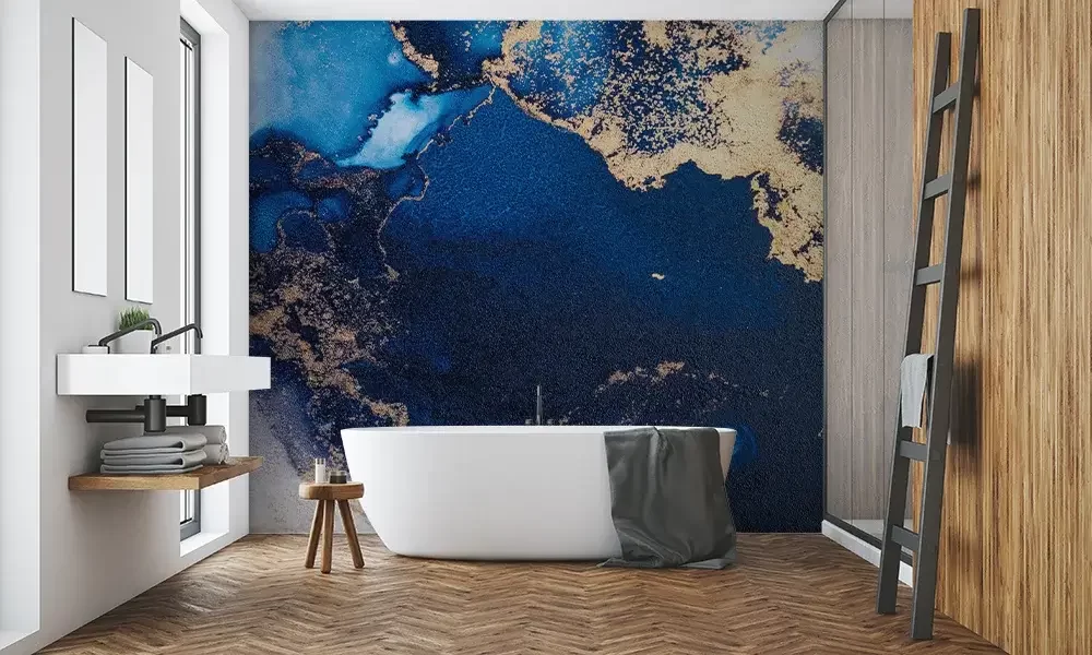 Tapet Sapphire Marble-tapet marmura, fototapet marmura, albastru